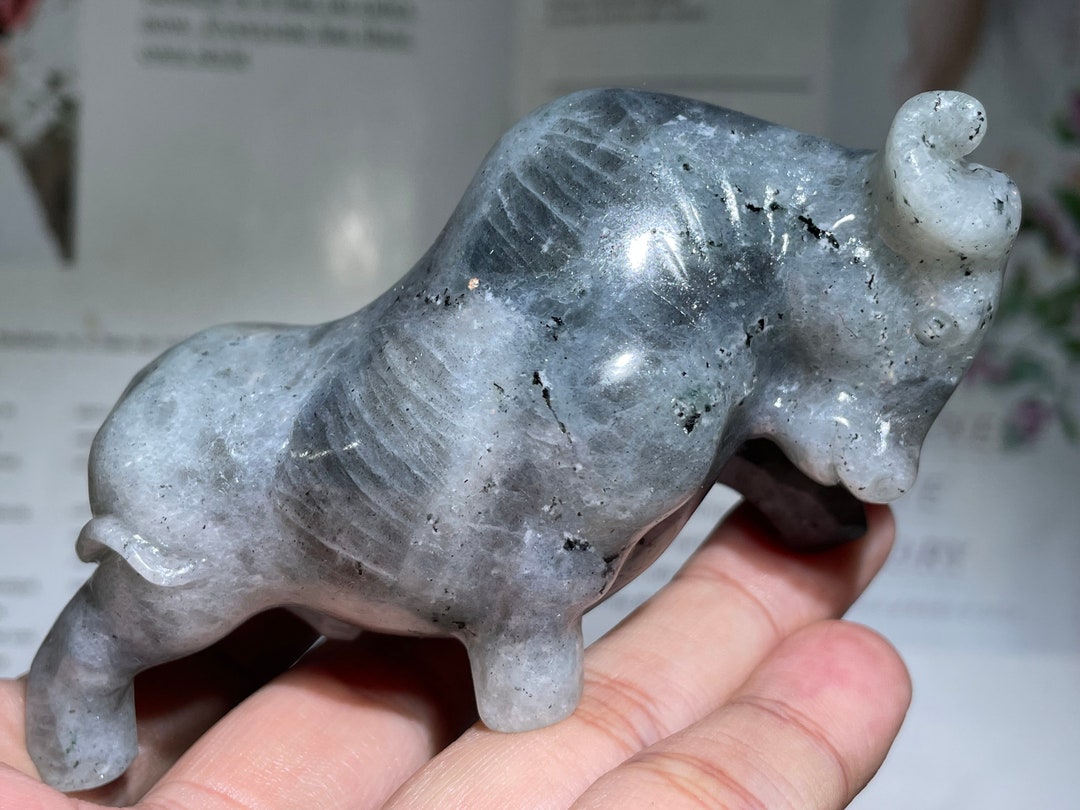 4 Natural Labradorite Bullfight , Quartz Crystal, Crystal Skull, Hand ...