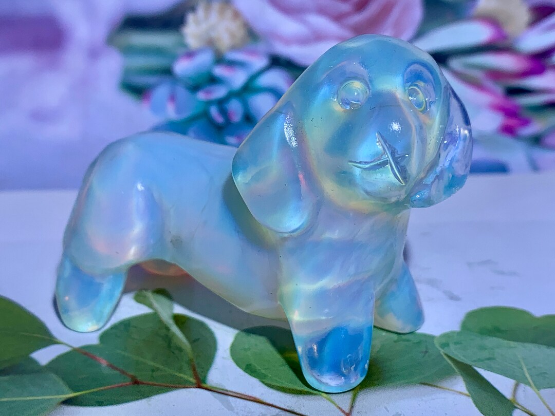 2.4 Opal Quartz Dog,quartz Crystal Dog,crystal Dog,crystal Carved Dog ...