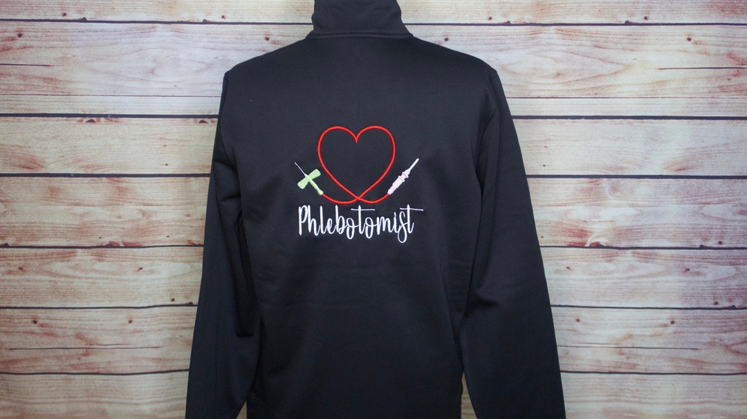Phlebotomist Personalized Jacket. Embroidered Jacket - Etsy
