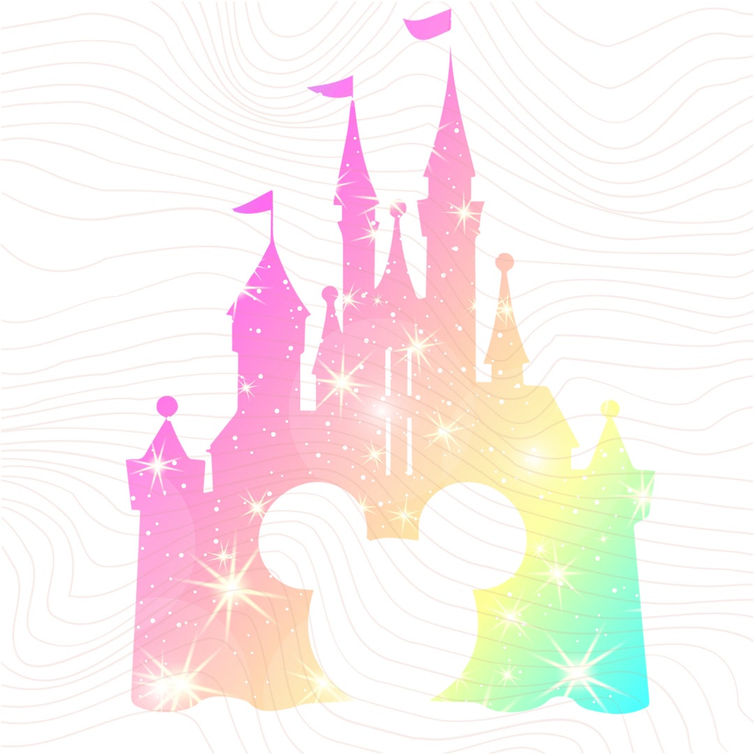 Cute Magic Kingdom Castle PNG, Glitter Castle Sublimation Clipart - Etsy