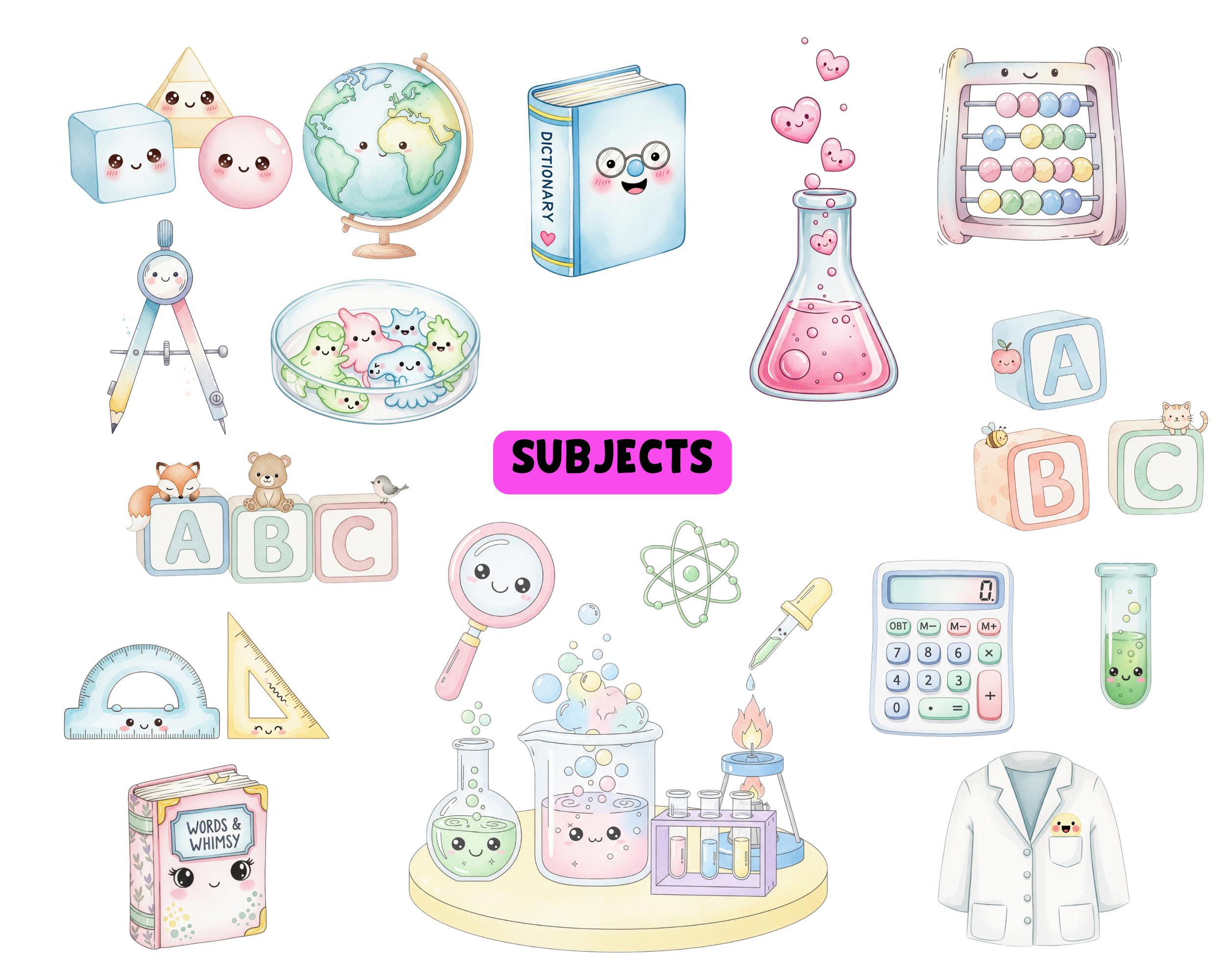 Back to School PNG | School Supplies Clipart | Teacher Clipart ...