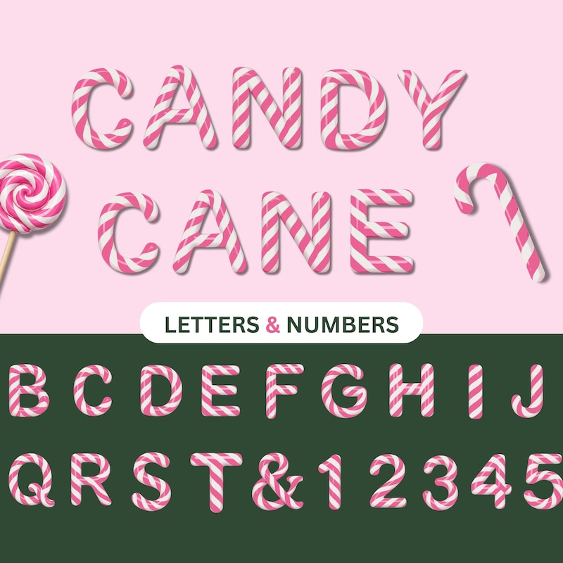 Pink Peppermint Alphabet - Etsy