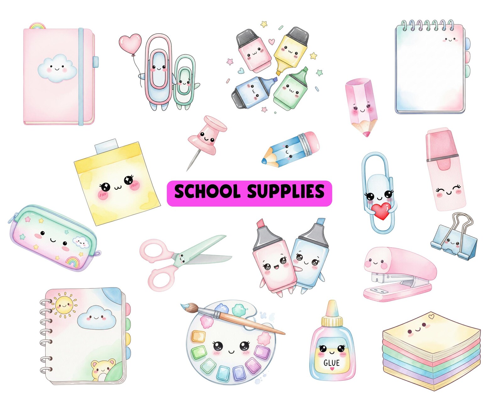 Back to School PNG | School Supplies Clipart | Teacher Clipart ...