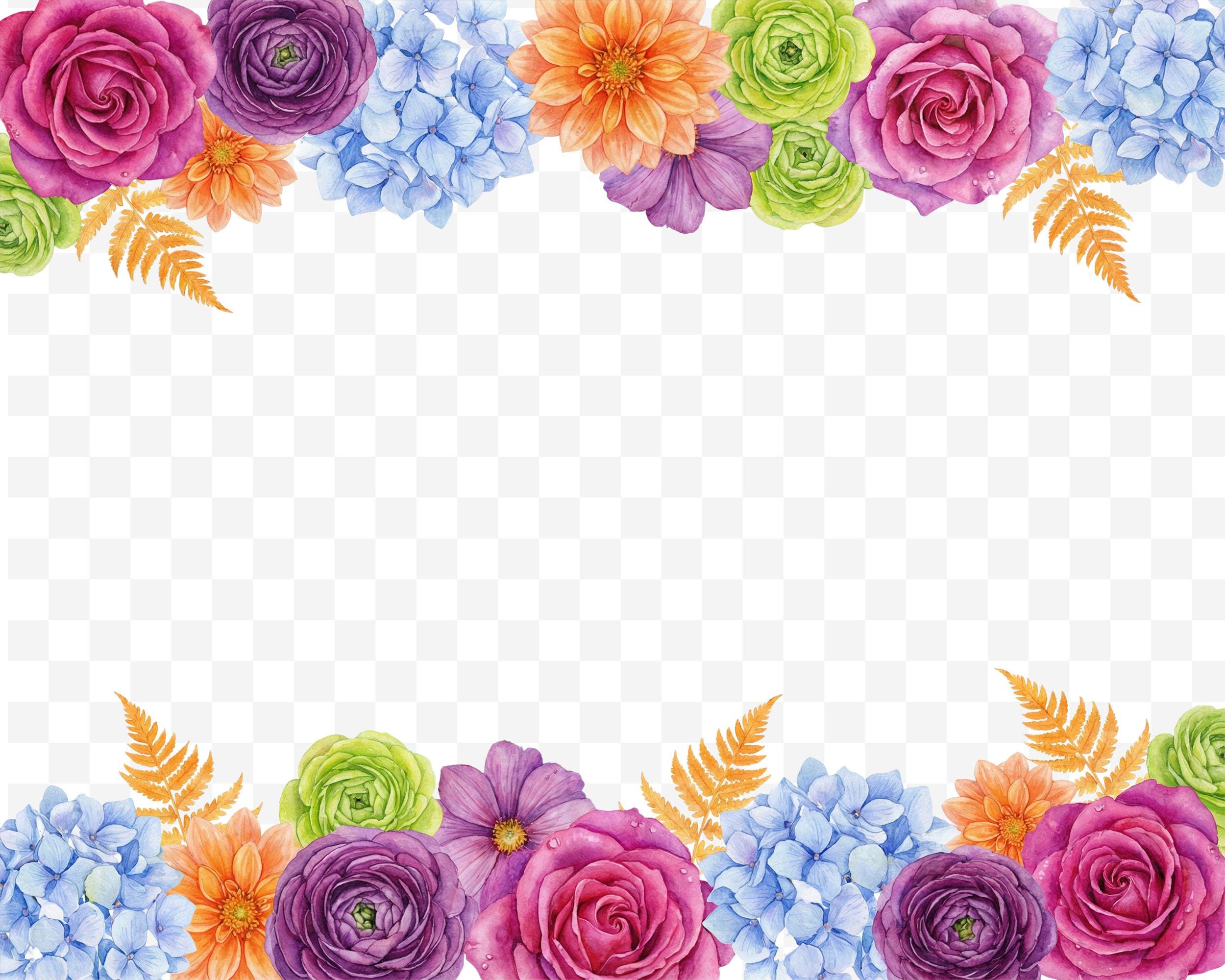 30 Garden Floral Clipart Bundle | Watercolor Pink Purple Flowers PNG ...