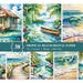 38 Beach Digital Paper Pack | Watercolor Tropical Beach | Watercolor ...