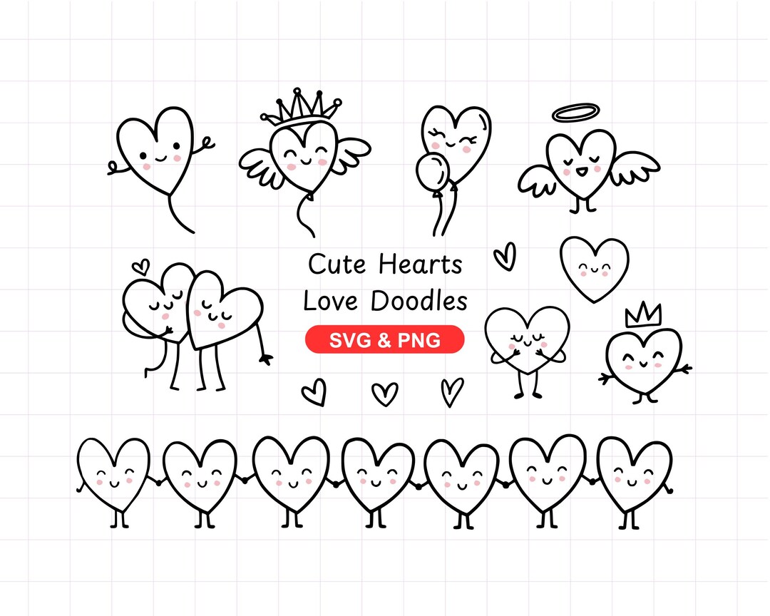 Paquete de Svg de corazón / Svg de corazón / PNG de corazón / Corazón ...