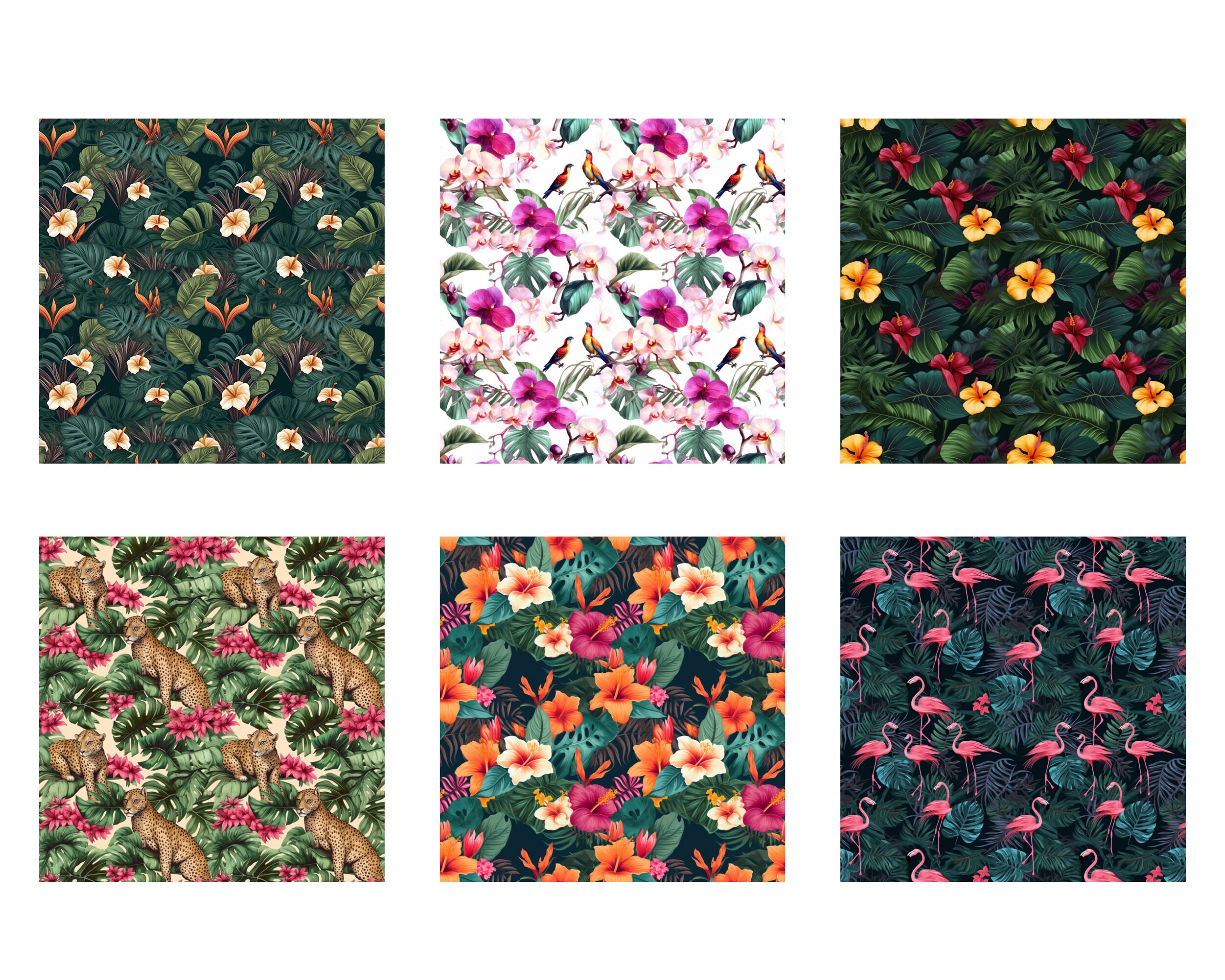 24 Pack Bundle Tropical Digital Paper Seamless Tropical - Etsy