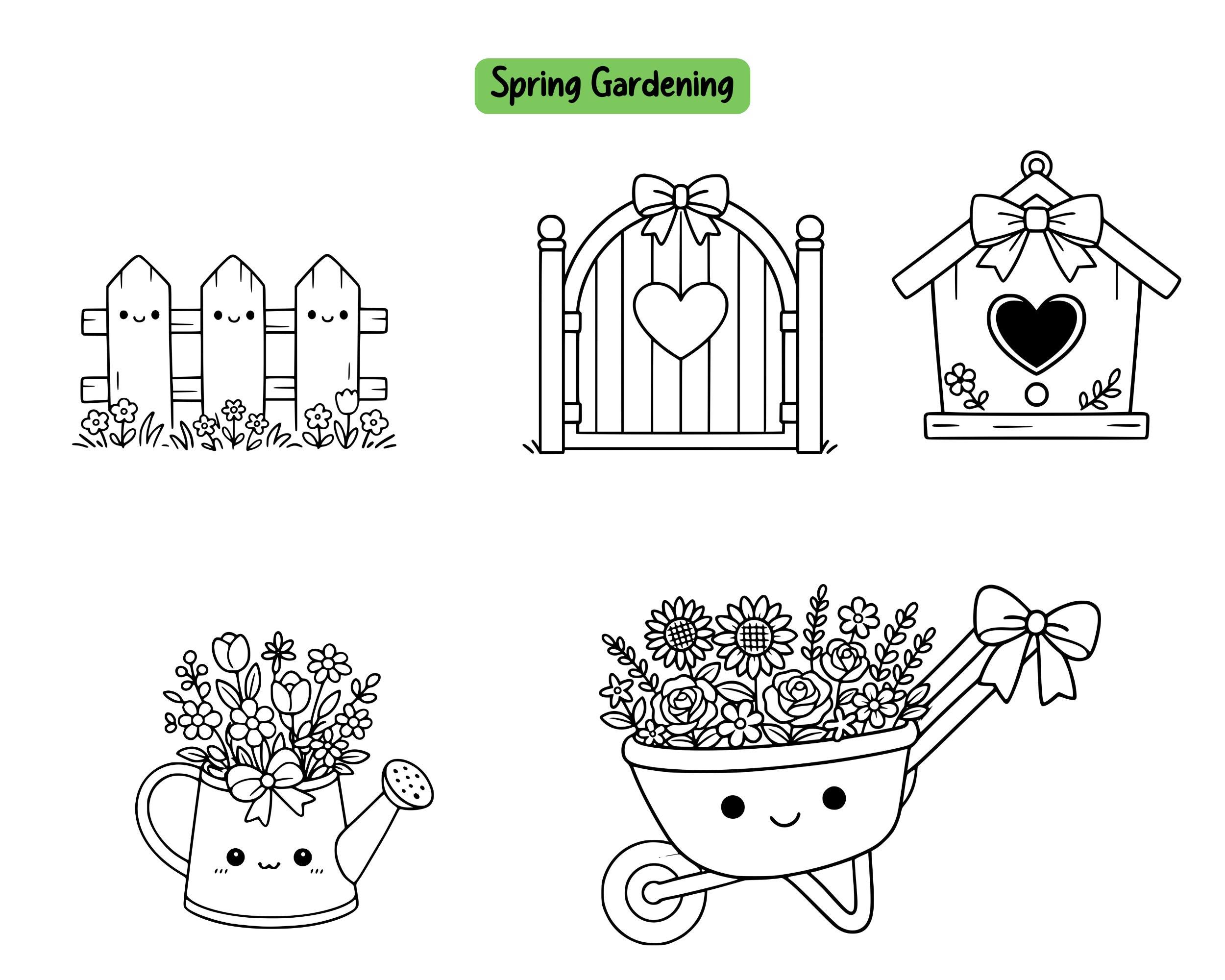 60 Cute Spring SVG PNG | Cute Spring Clipart | Cute Spring Doodles ...