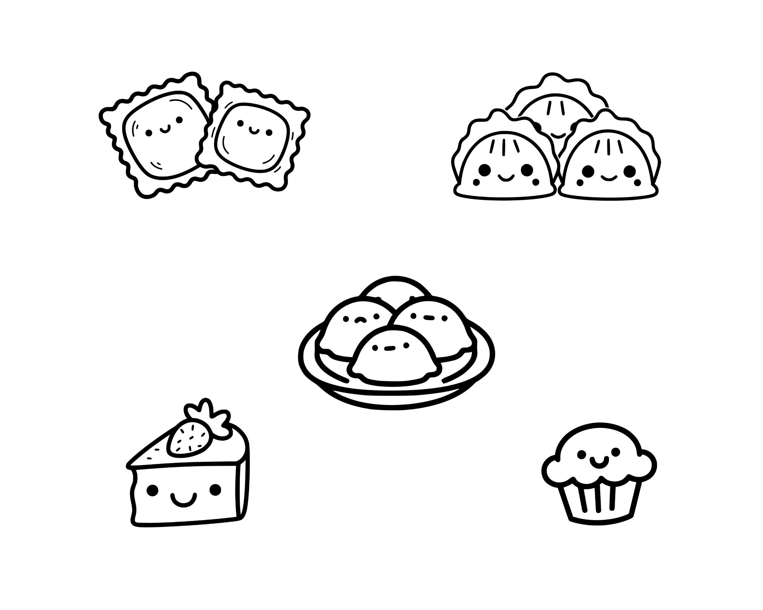 350 Food Doodle Clipart SVG PNG | Cute Food Clipart Bundle | Digital ...