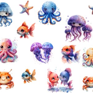 120+ Watercolor Mermaid Clipart Bundle |cute Mermaids PNG | Cute Sea ...