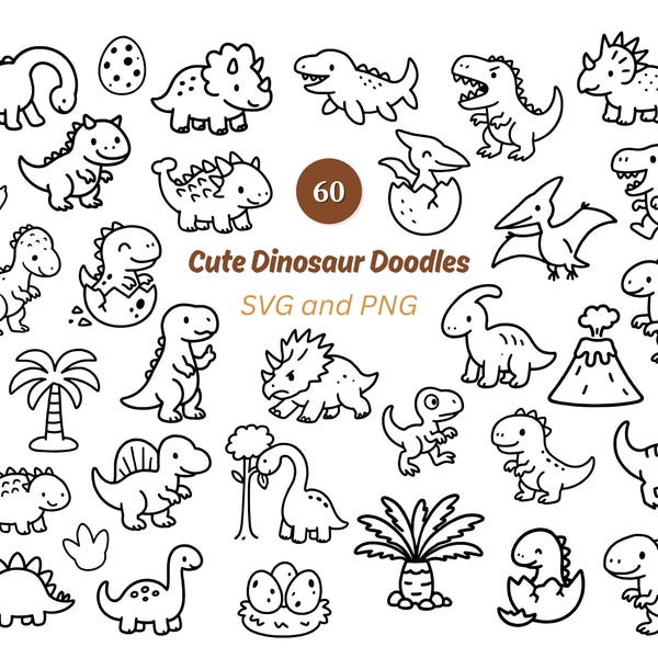 Dino Drawing Easy - Etsy UK