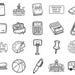 190 Back to School Doodle Clipart SVG PNG | Cute School Clipart | Black ...