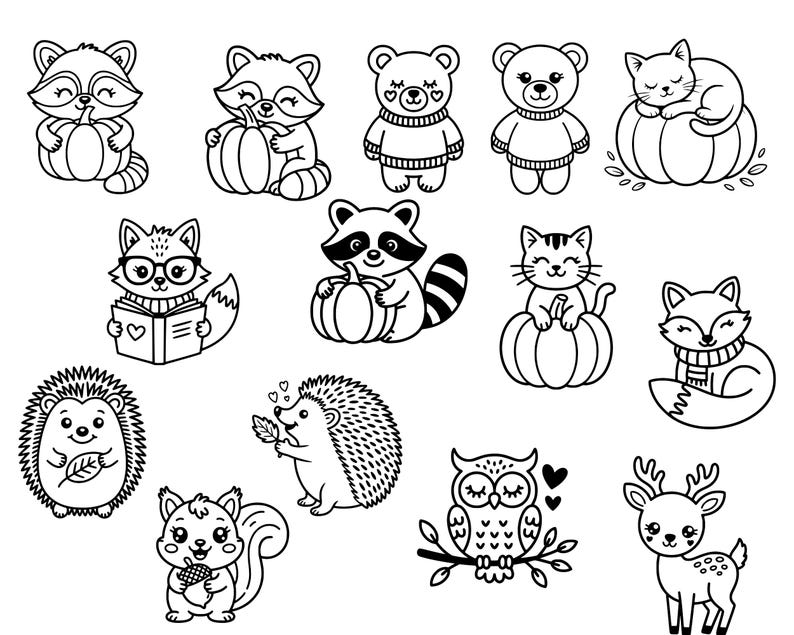 300 Cozy Fall Svg | Autumn Svg Bundle | Handrawn Doodle, Svg Files ...