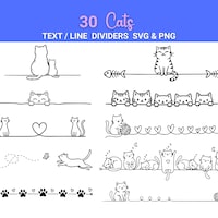 Cats SVG. PNG. Cricut Cut Files, Layered. Silhouette Files. Sublimation ...
