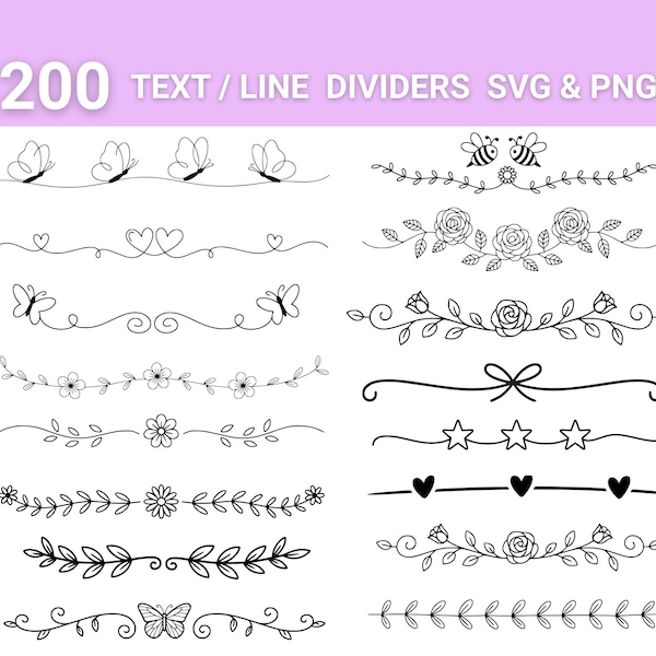 Decorative Line Dividers - Etsy