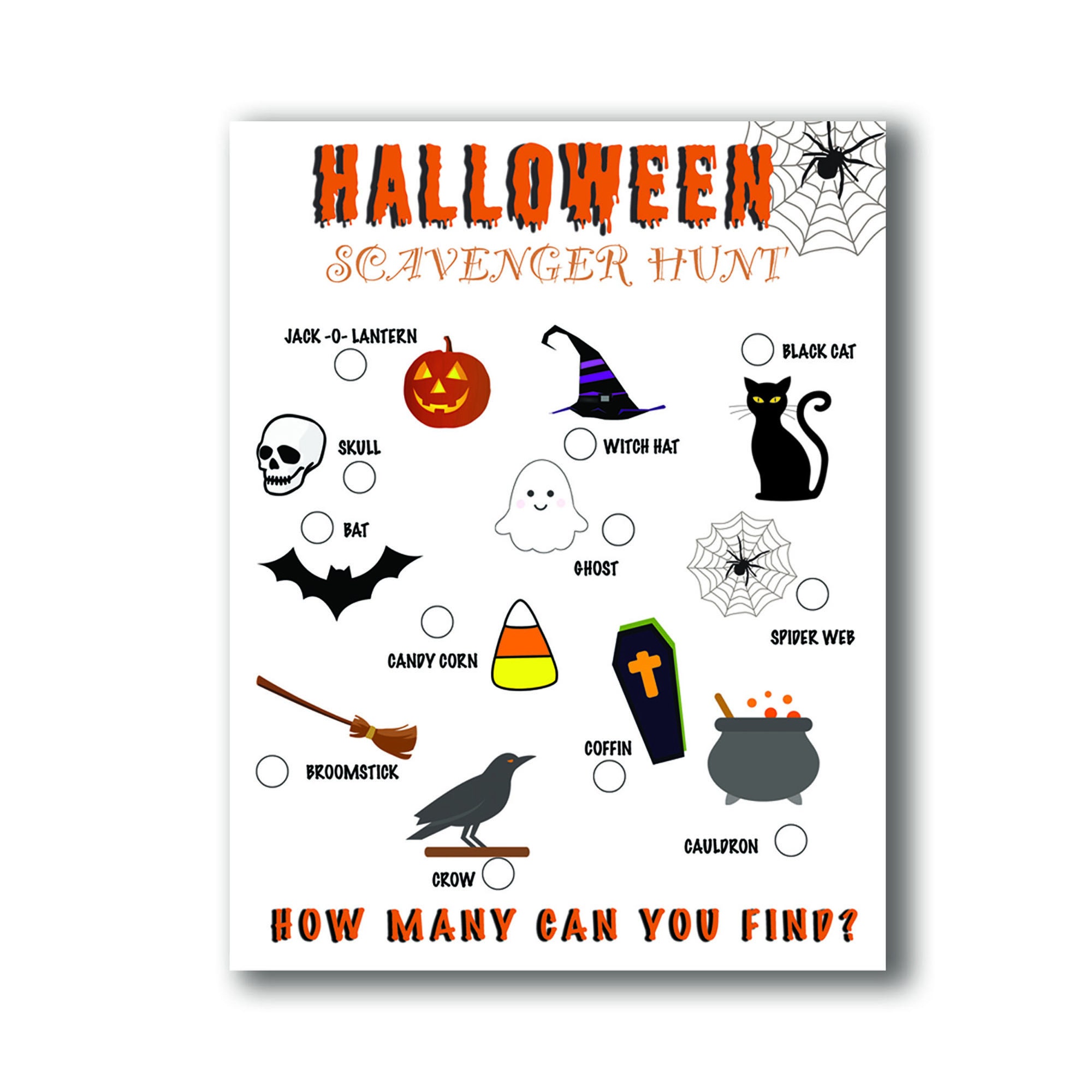 Halloween Scavenger Hunt | Fall Scavenger Hunt | Halloween Game ...