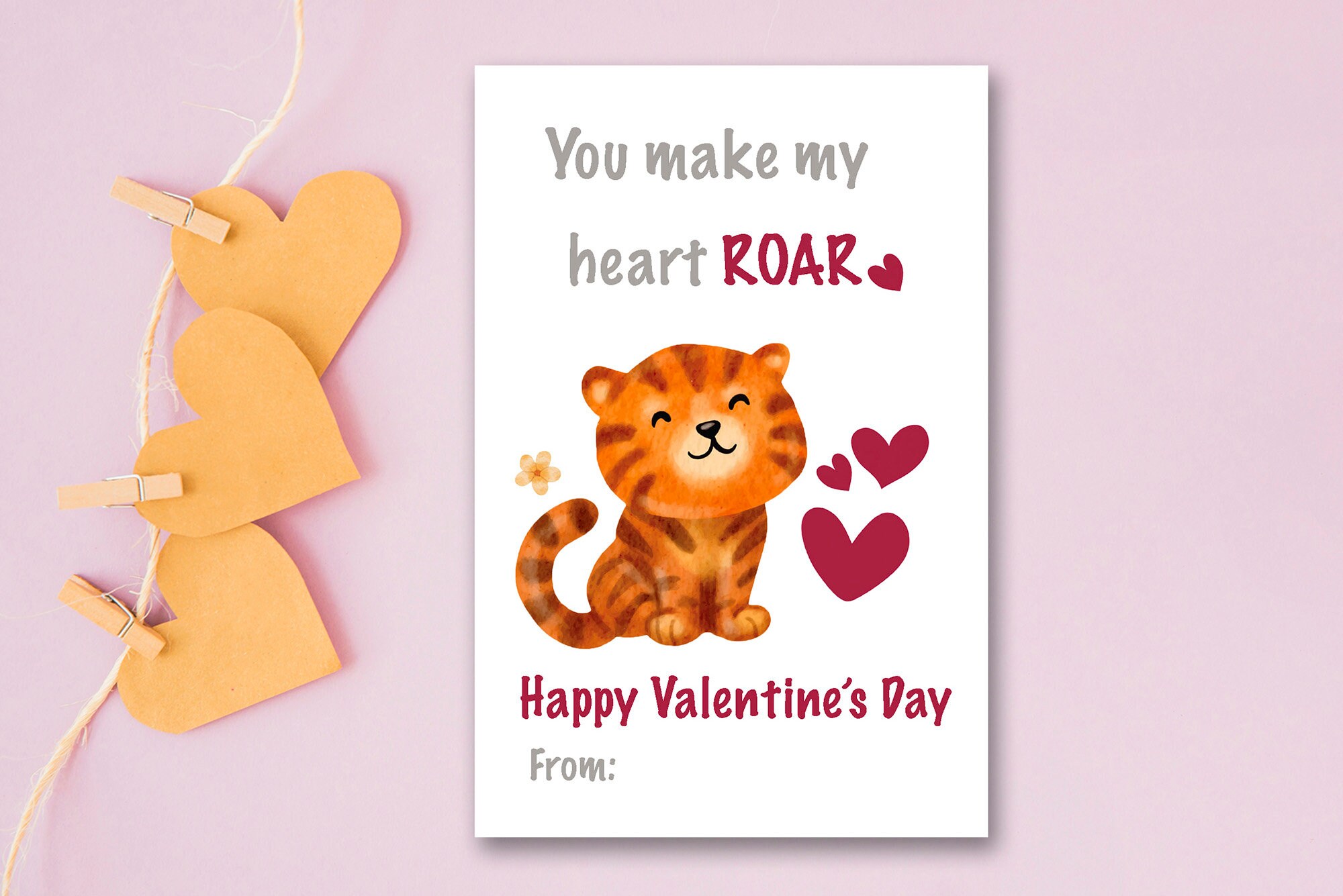 Printable Animals Valentine's Day Cards, Classroom Valentine's Day ...