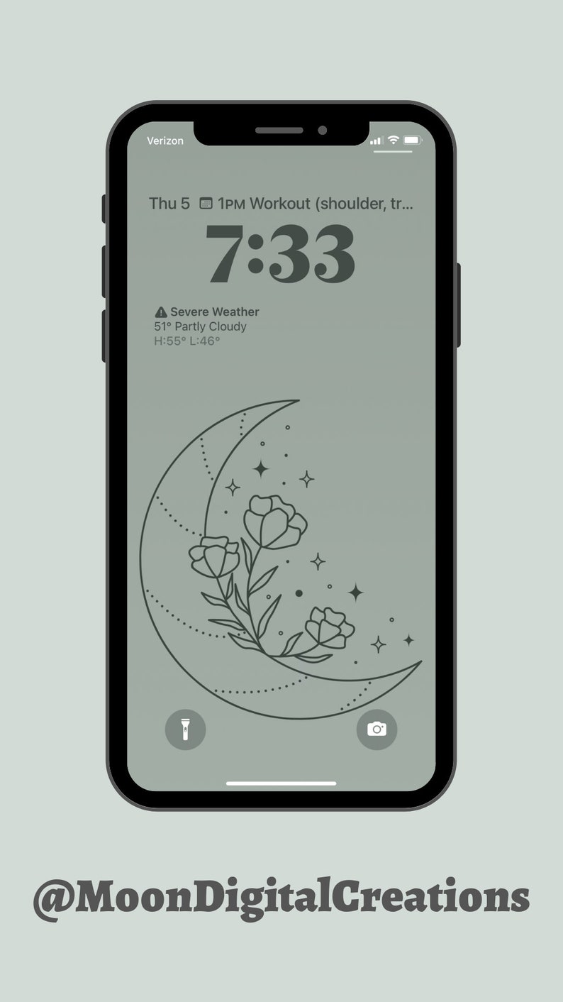 Witchy/boho iPhone Lockscreen Wallpapers Moon iPhone - Etsy