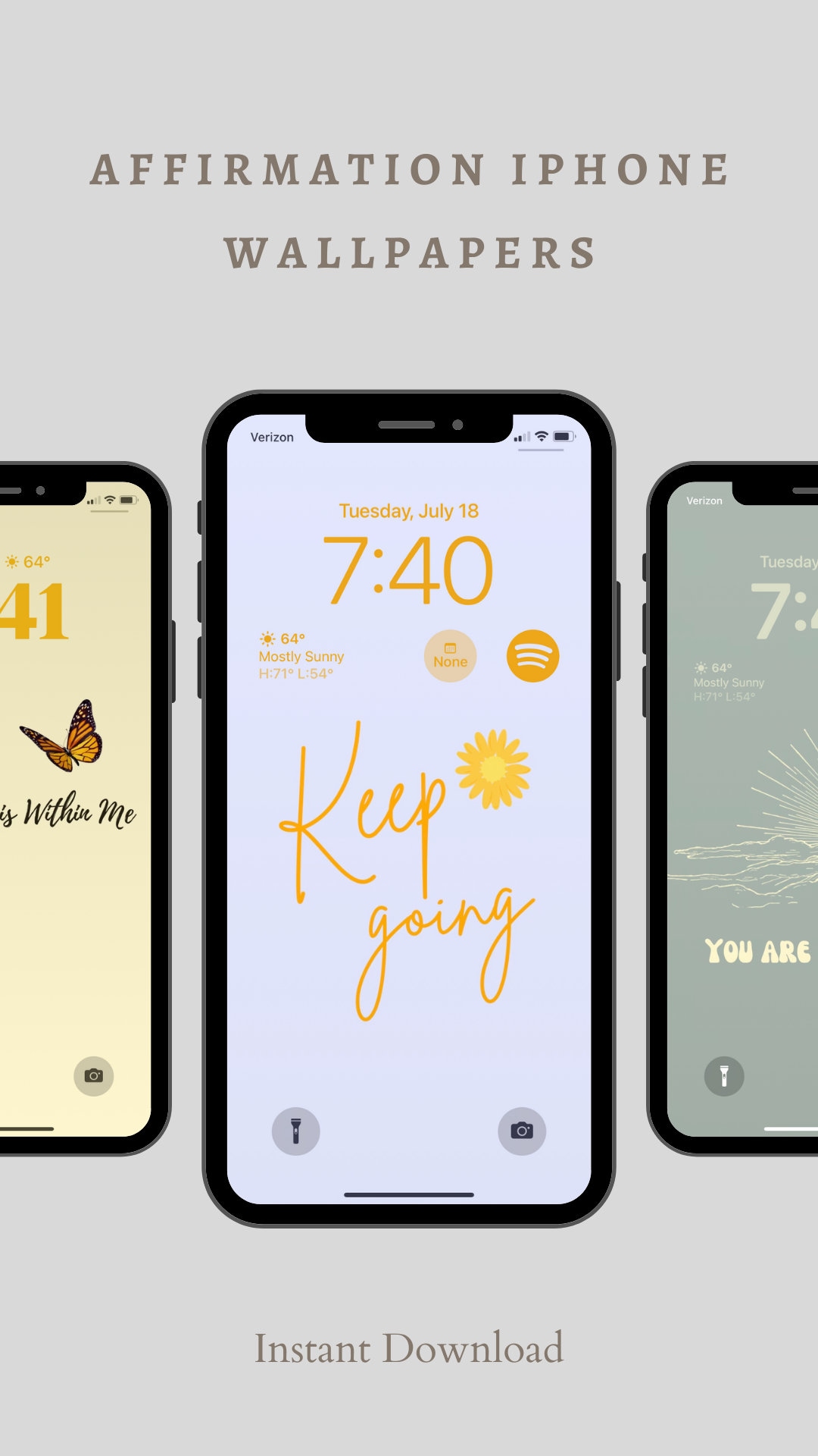 Affirmation iPhone Lockscreen Wallpapers| Positive iPhone Wallpaper ...