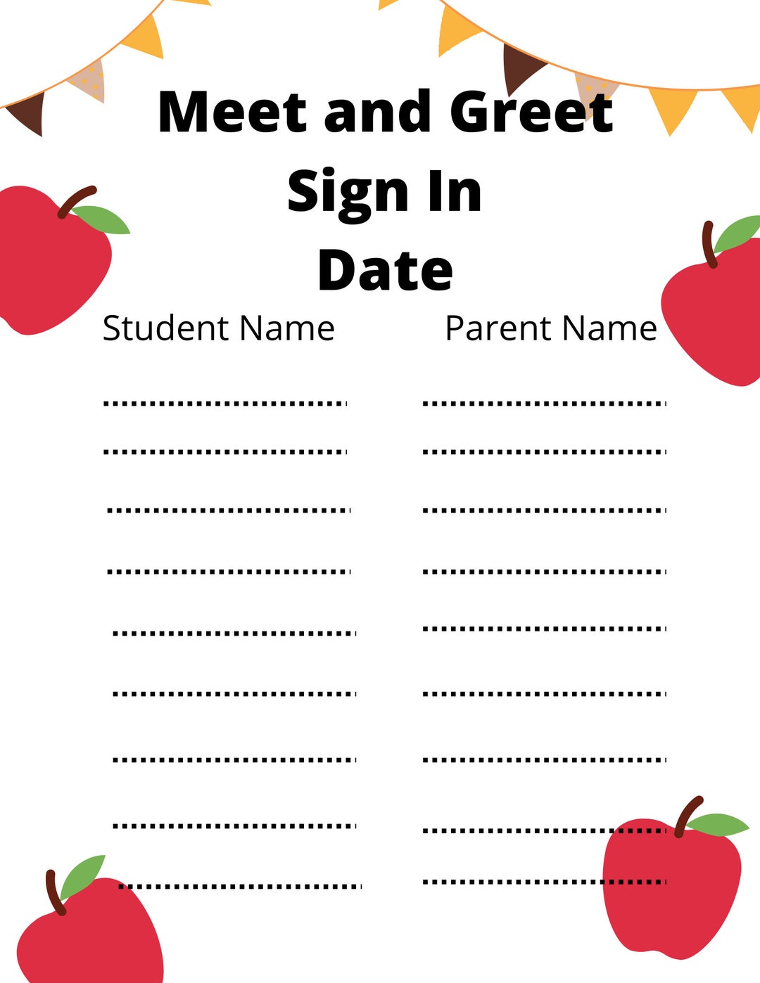 Meet and Greet Sign In - Etsy