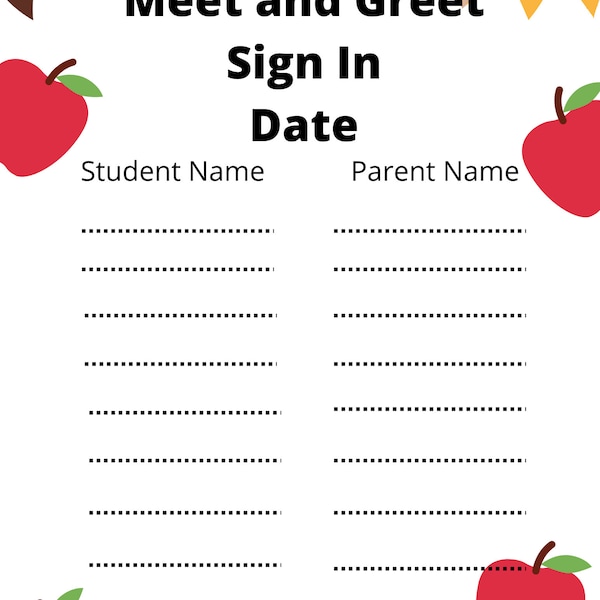 Meet and Greet Sign - Etsy