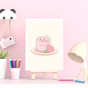 Cute Pink Printable Wall Art, Set of 6 Printable Art, Pink Printable ...