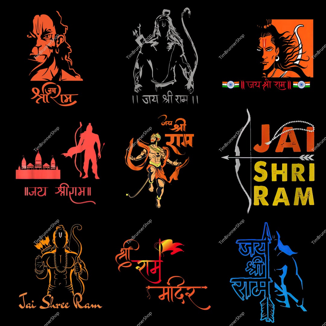 Jai Shree Ram PNG Bundle, Ram Mandir PNG Design, Jai Shree Ram Vinyl ...