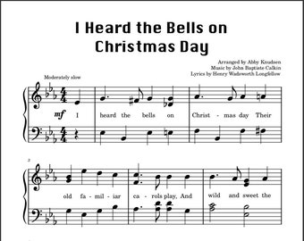 I HEARD THE BELLS on Christmas Day Christian Home Decor Sheet Music ...