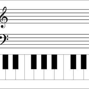 Grand Staff and Piano Keyboard | Music Lessons | Printable PDF - Etsy