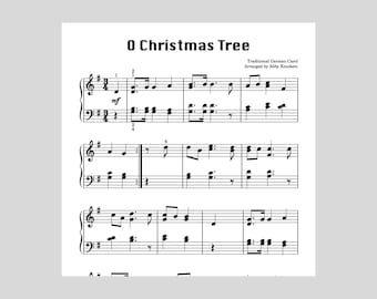 O Christmas Tree, Easy Piano Sheet Music, Beginner, Oh Christmas Tree ...