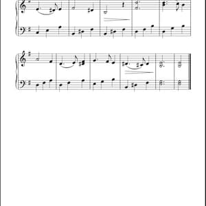 Greensleeves | Easy Christmas Piano Sheet Music - Printable PDF - Etsy