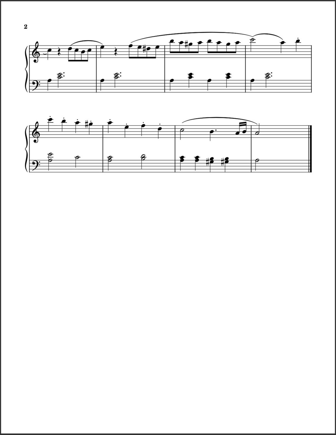 SIMPLIFIED Turkish March (rondo Alla Turca) | Mozart Easy Piano Sheet ...