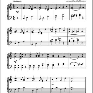 America the Beautiful | Easy Piano Sheet Music - Printable PDF - Etsy