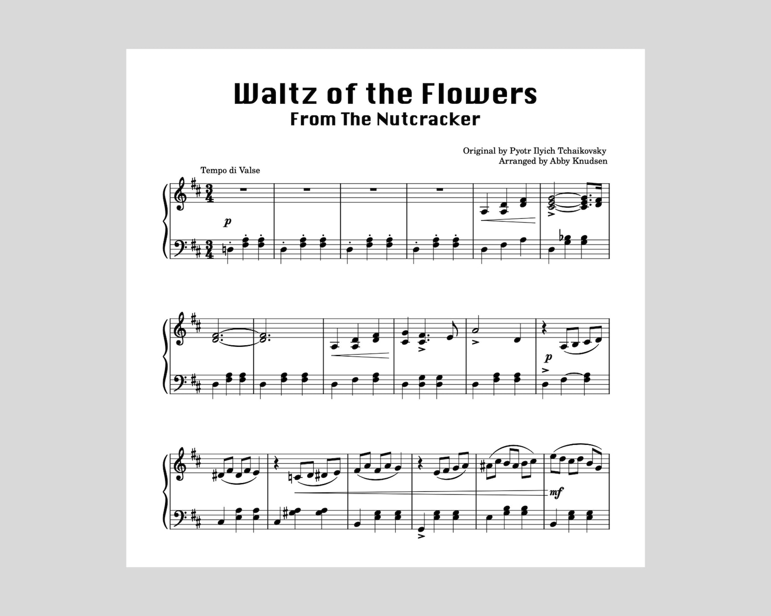 SIMPLIFIED Waltz of the Flowers (from the Nutcracker) | Tchaikovsky ...