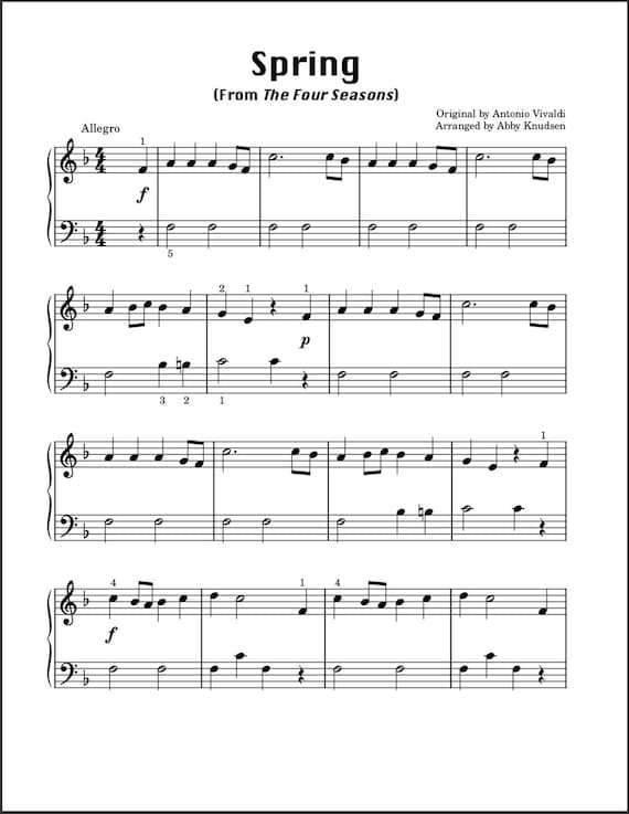 Vivaldi Spring Piano