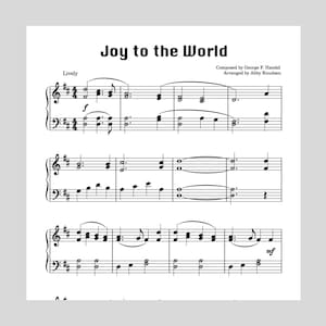 Joy to the World | Intermediate Christmas Piano Sheet Music - Printable ...