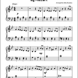 SIMPLIFIED Mozart's Symphony No. 40 | Easy Piano Sheet Music ...