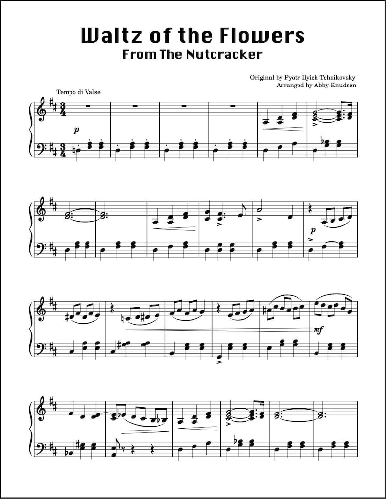 SIMPLIFIED Waltz of the Flowers (from the Nutcracker) | Tchaikovsky ...