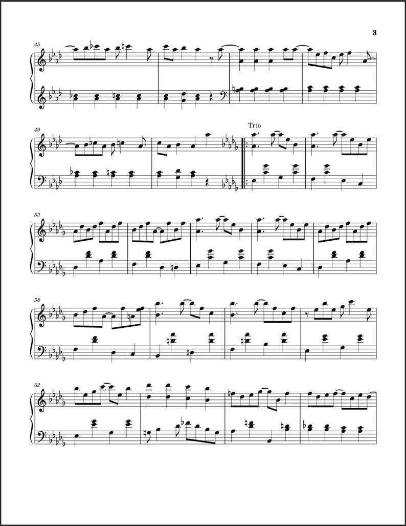 SIMPLIFIED Maple Leaf Rag | Ragtime Piano Sheet Music - Printable PDF ...