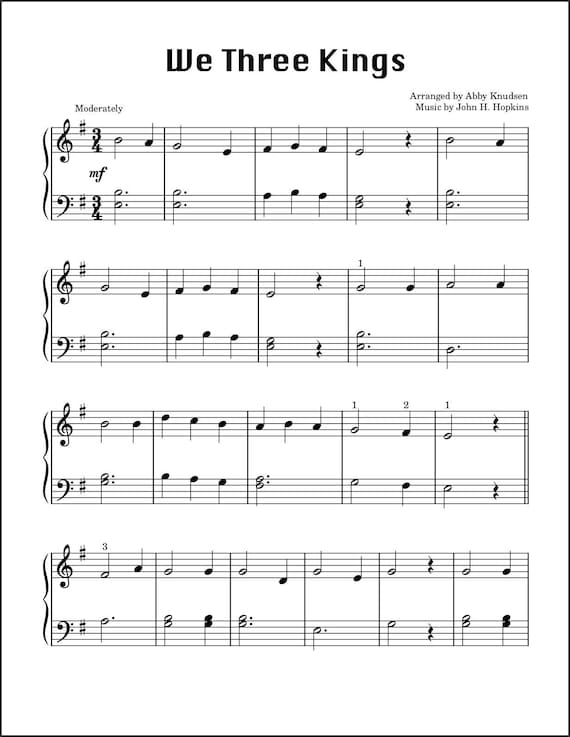 We Three Kings Sheet Music