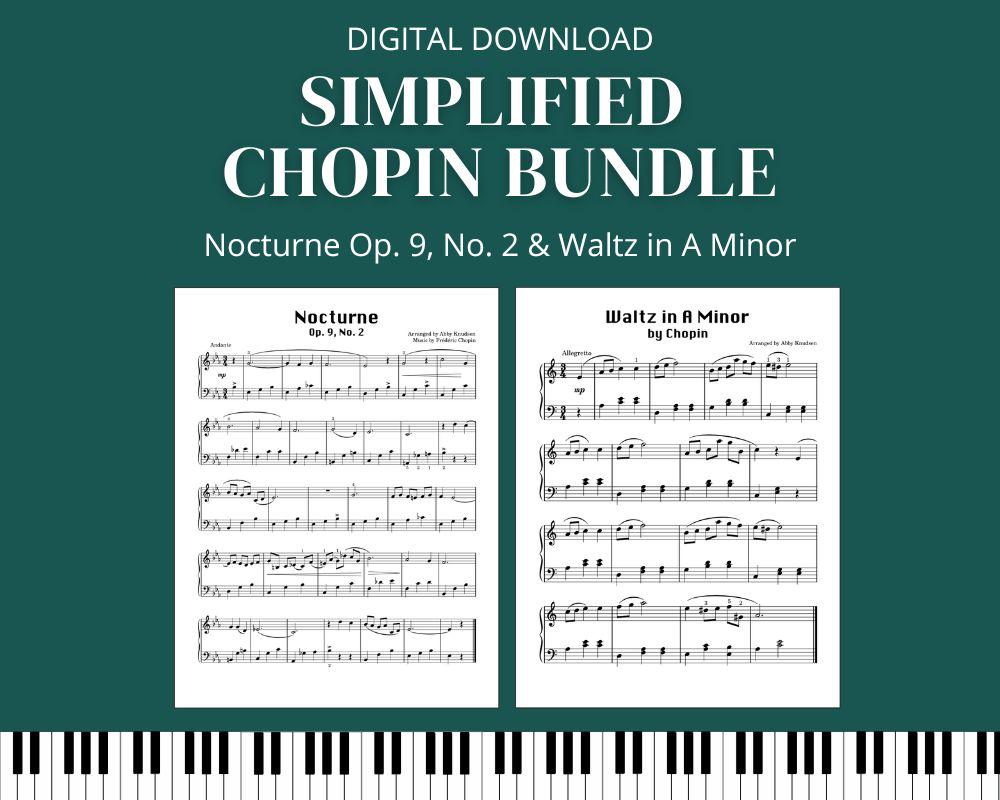 BUNDLE! Simplified Chopin Piano Sheet Music | Printable PDF - Etsy