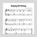 Happy Birthday | EASY Piano Sheet Music - Printable PDF - Etsy
