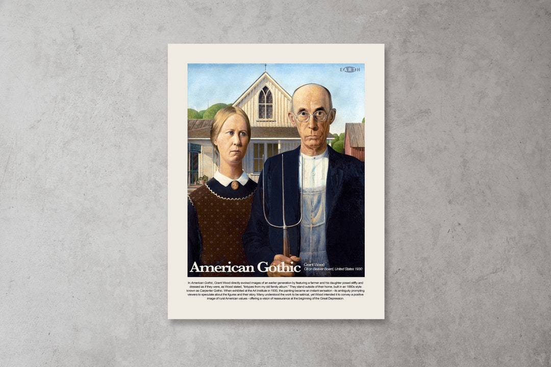 American Gothic Poster | PRINTABLE Digital Downloads | Beautiful Iconic ...