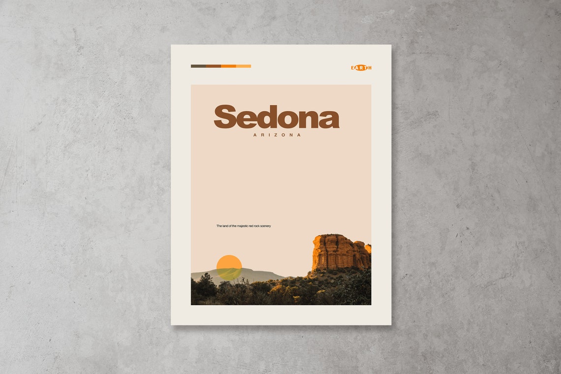 Sedona "red Rocks" Arizona Poster [DIGITAL DOWNLOADS] | Beautiful ...
