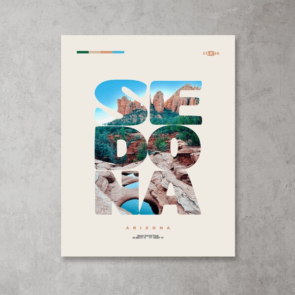 Vintage Sedona Poster - Etsy