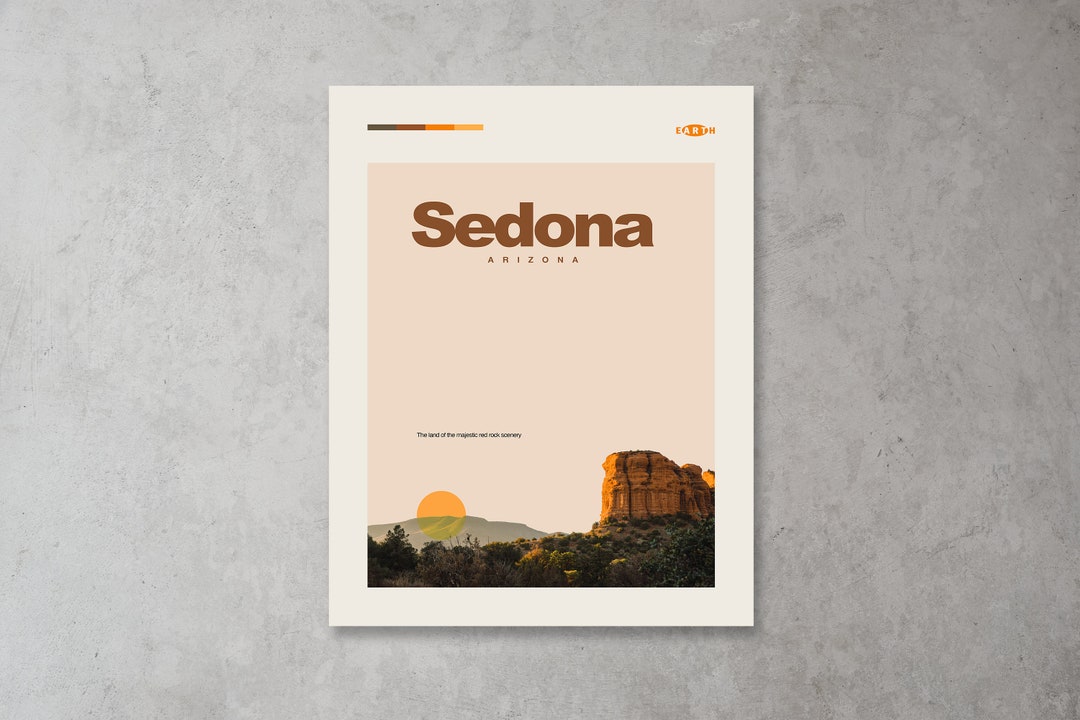 Sedona "red Rocks" Arizona Poster | Beautiful Landscape Print | 11 X 14 ...