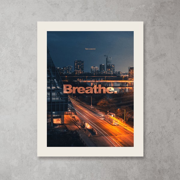 Breathe Poster - Etsy