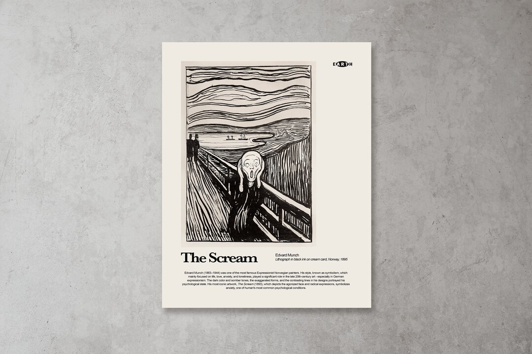 The Scream Poster | PRINTABLE Digital Download | Beautiful Painting ...
