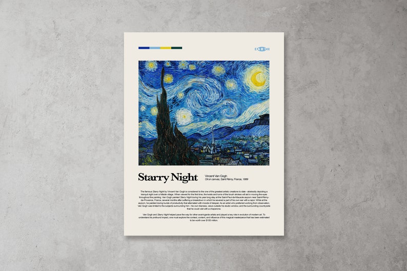 Starry Night Poster | PRINTABLE Digital Download | Beautiful Van Gogh ...