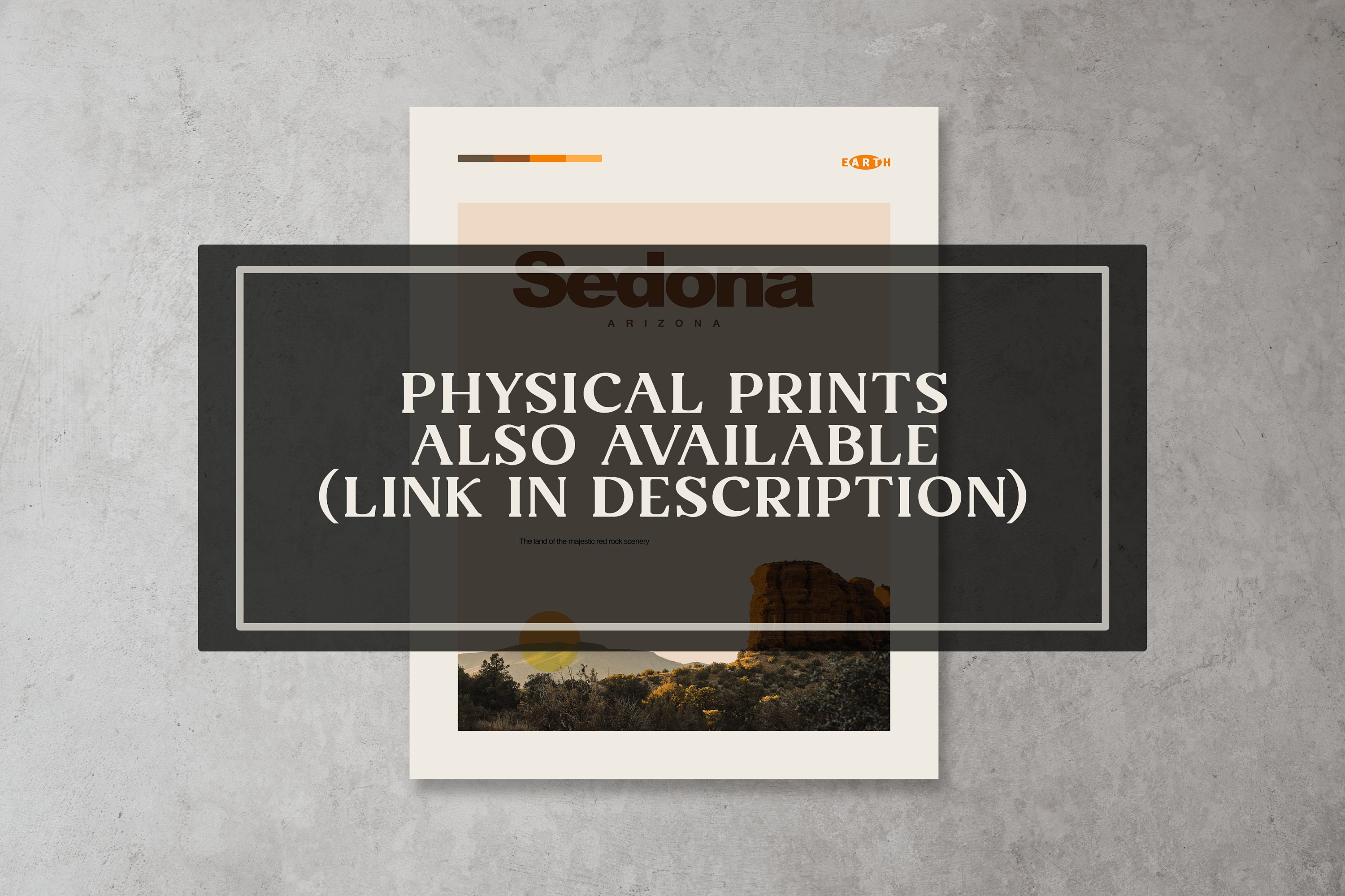 Sedona "red Rocks" Arizona Poster [DIGITAL DOWNLOADS] | Beautiful ...